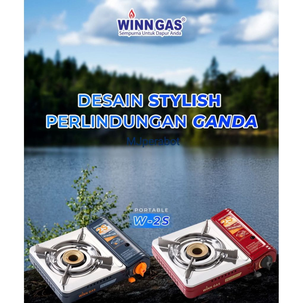 Jual WINN GAS W-2S Kompor Gas Portable Double Safety Stainless | Shopee ...