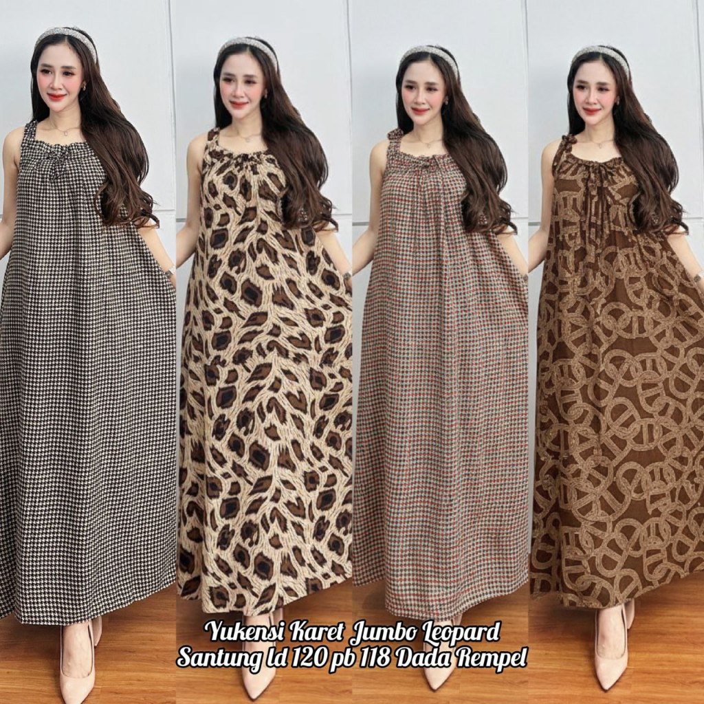 Jual Daster Yukensi Jumbo LD 120 Motif Leopard Model Bahu Karet Viral ...