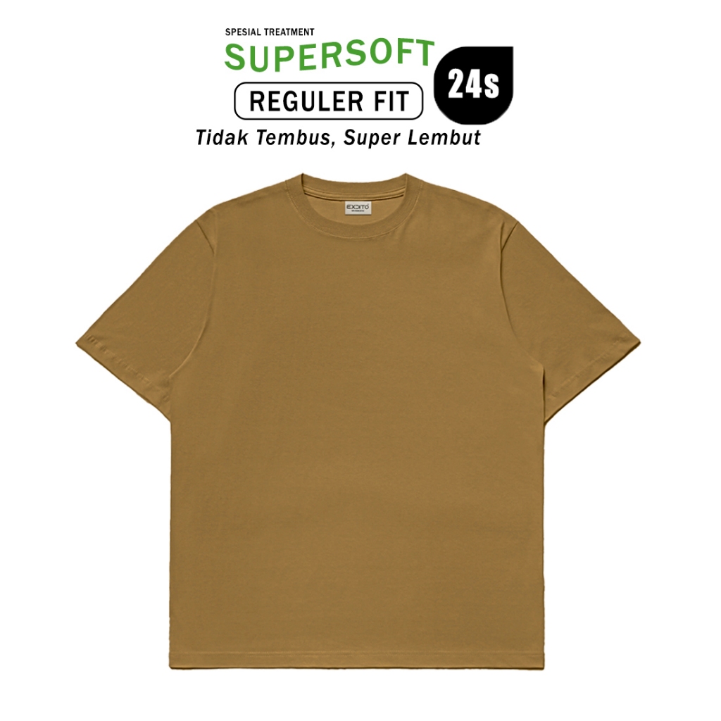 Jual Excito Kaos Polos Reguler Fit 24s Cotton Combed Premium Supersoft ...