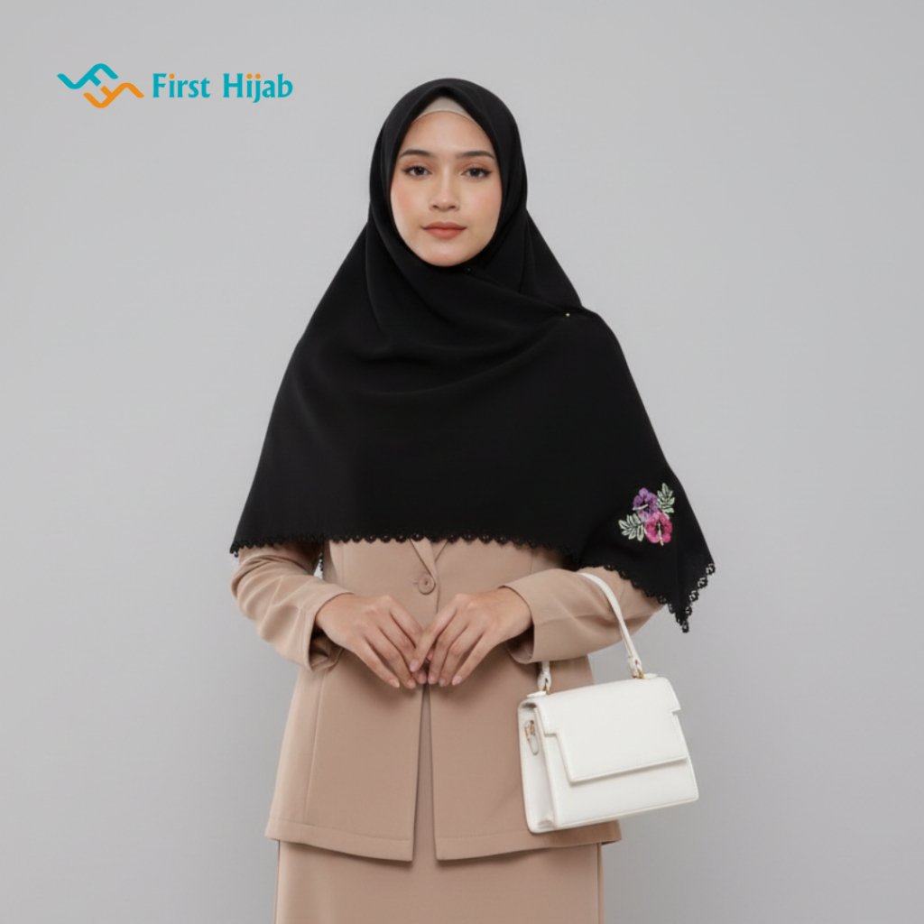 Jual FIRST HIJAB - Maliha Hijab Segiempat Bahan Wolfis 130x130 cm ...