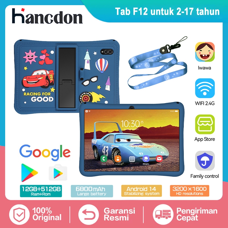Jual Hancdon Tablet Anak Android 12GB+512GB 10.1inch Wifi 5G Dual SIM ...