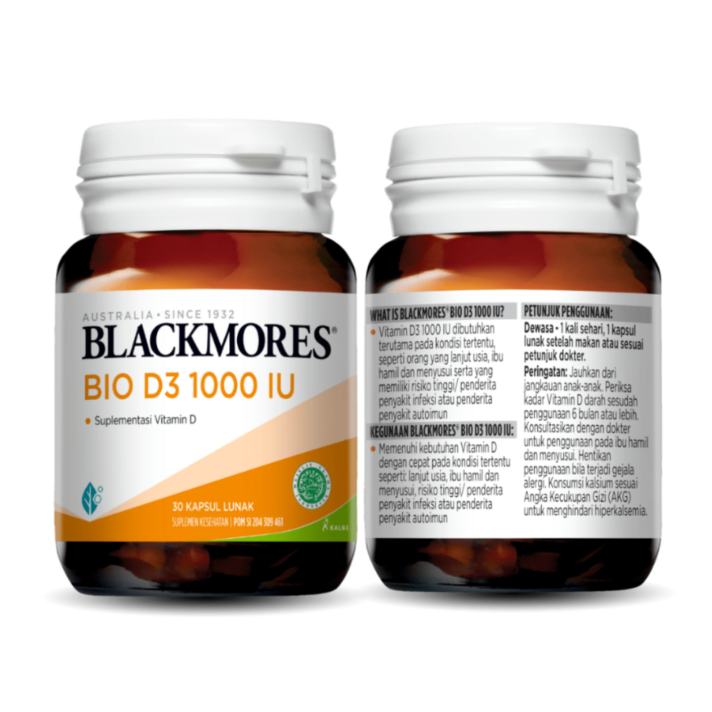 Jual Blackmores Bio D3 1000IU Isi 30 Kapsul | Shopee Indonesia
