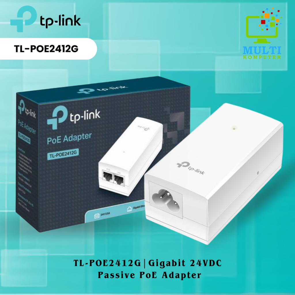 Jual TPLink TL-POE2412G Gigabit 24VDC Passive PoE Adapter | Shopee ...