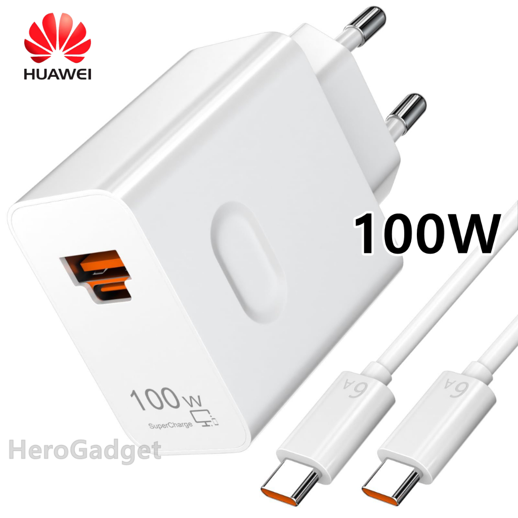 Jual Charger Huawei 100W Original USB-C SuperCharge Fast Charging Pura ...