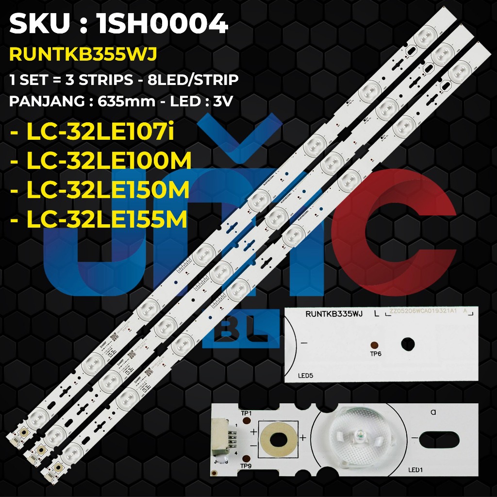 Jual Backlight TV SHARP 32 Inch LC-32LE100M LC-32LE107I LC-32LE150M LC ...