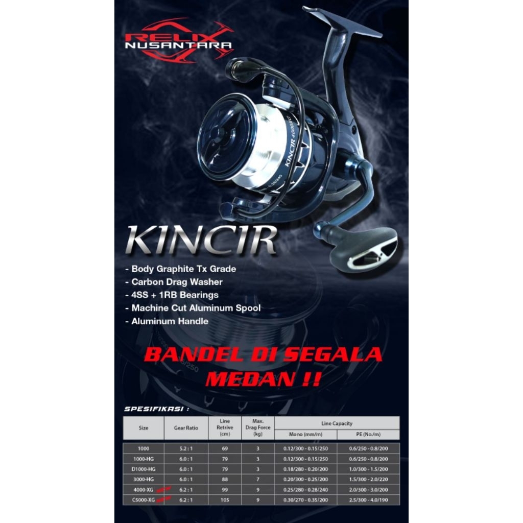 Jual Reel relix nusantara kincir XG terbaru | Shopee Indonesia