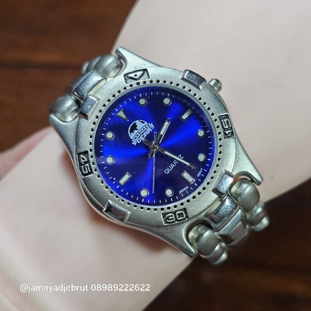 Jual Jam Innovage Gear Fishbone Vintage Blue Dial Bekas | Shopee Indonesia