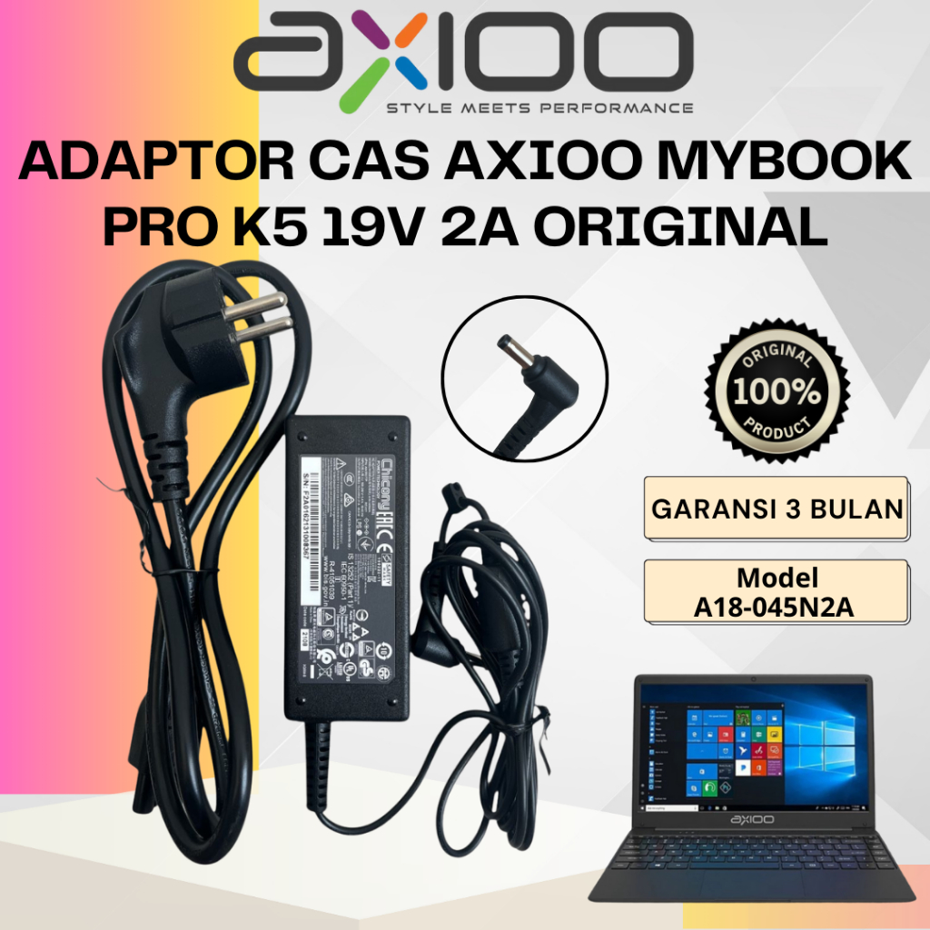 Jual ADAPTOR CAS AXIOO MYBOOK PRO K5 19V 2A ORIGINAL GARANSI 3 BULAN ...