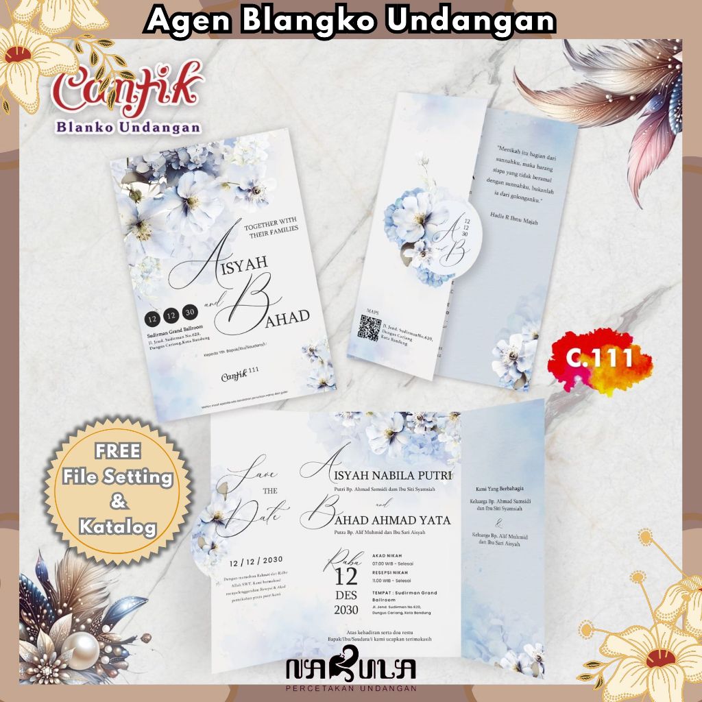 Jual Blangko Undangan Cantik 111 | Blangko Undangan | Blangko Kosong ...