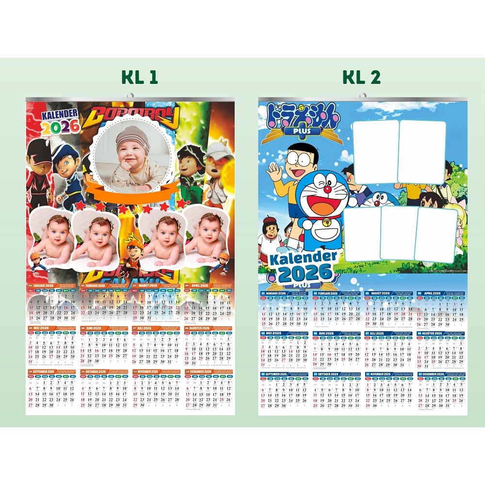 Jual Cetak kalender satuan 2026 custom foto klem jepit kaleng | Shopee ...