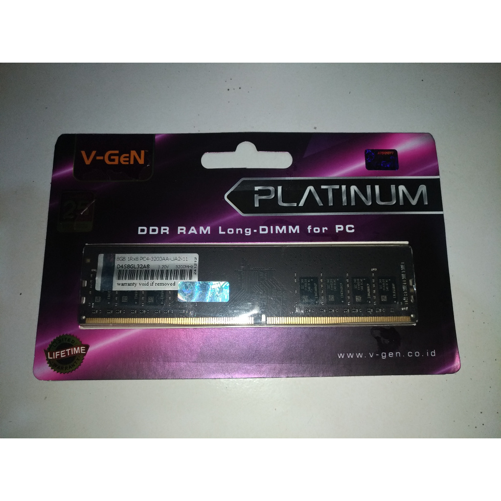 Jual RAM V-GEN Platinum DDR4 8GB 3200MHZ | Shopee Indonesia