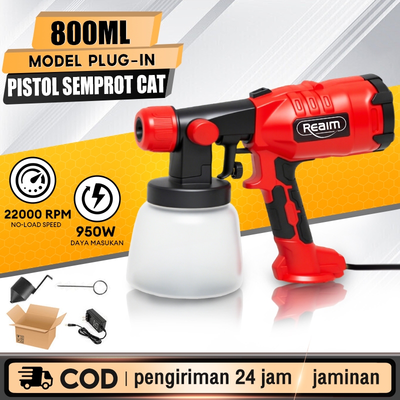 Jual REAIM spraygun cat semprot listrik 1200ML Motor tembaga murni ...