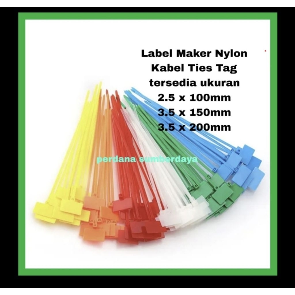 Jual NAME TAG kabel Ties/ Pengikat Label / Label Tag / KABEL TIES LABEL ...