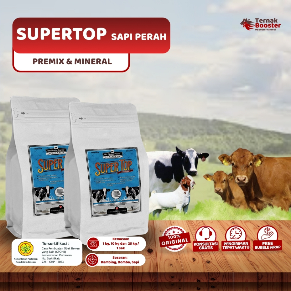 Jual Super Top Sapi Perah - Premix Mineral Sapi Perah Premium Peningkat ...