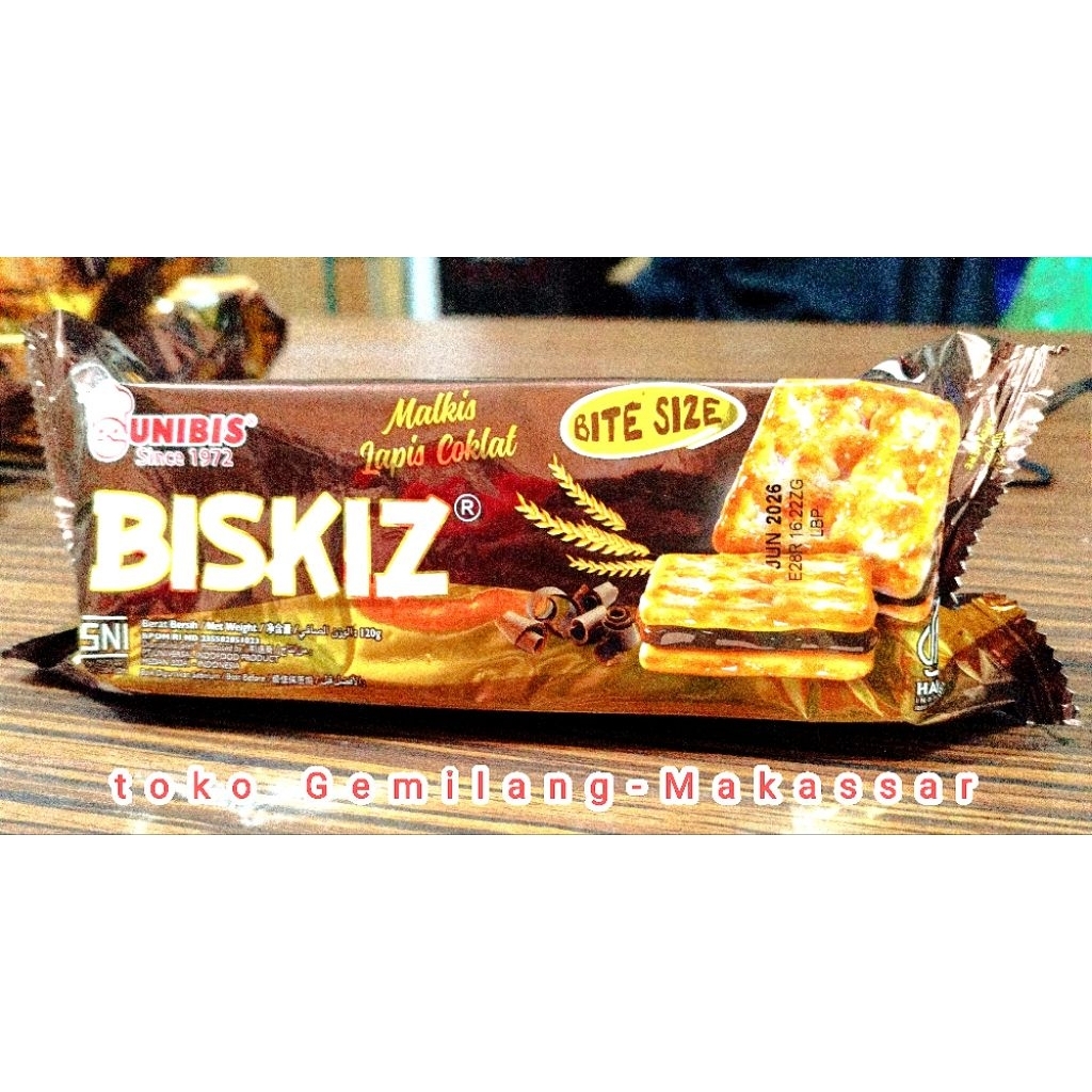 Jual Unibis Biskiz 120g, malkist dengan krim cokelat | Shopee Indonesia