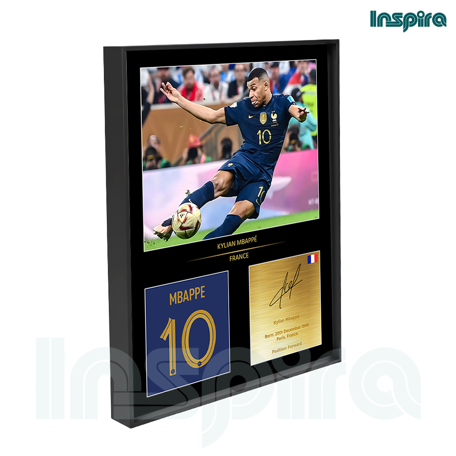 Jual Inspiradekor Frame Bingkai Pajangan Dinding Mbappe Bola Poster ...