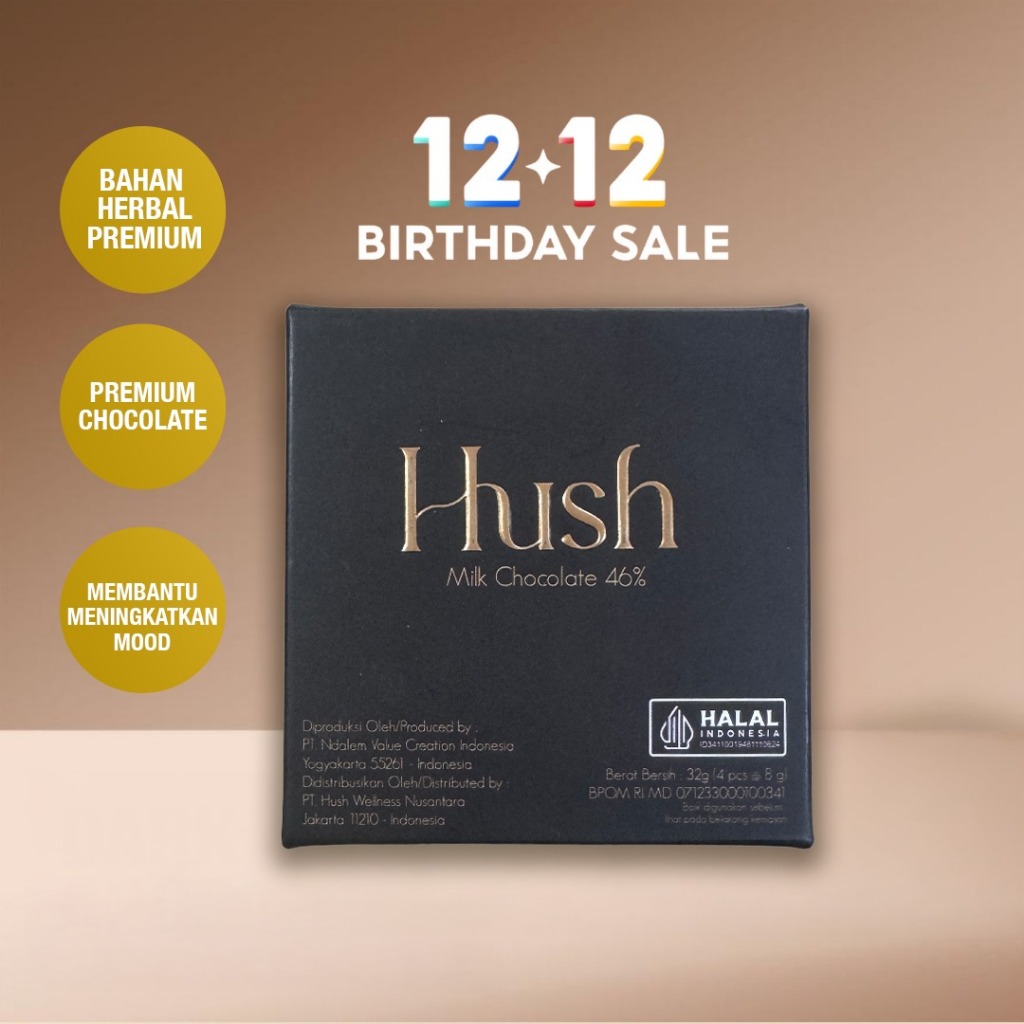 Jual 12.12 SALE Hush chocolate Dark Chocolate 4 pcs 32 gram | Shopee ...