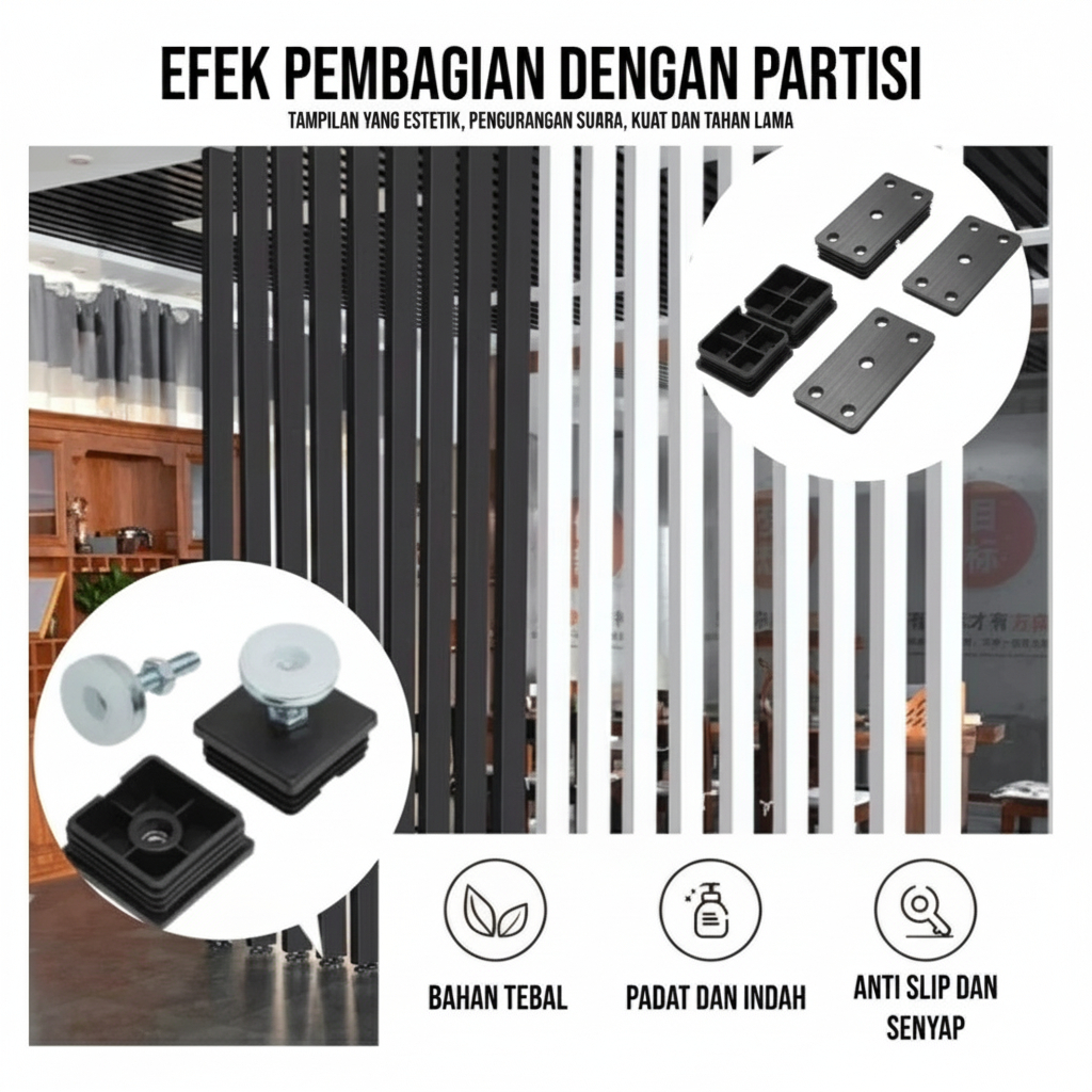 Jual Bracket instalasi Hollow wpc pvc Indoor Kisi-kisi Adjustable ...