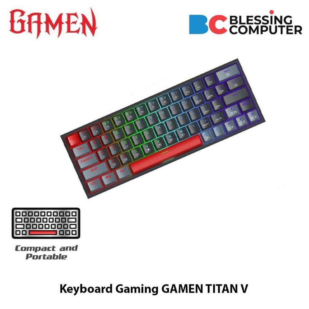 Jual Keyboard Gaming GAMEN TITAN V - Grey | Shopee Indonesia
