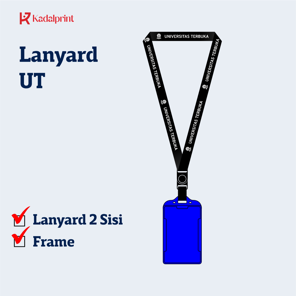 Jual Lanyard UT Universitas Terbuka + Frame / Casing ID Card | Shopee ...
