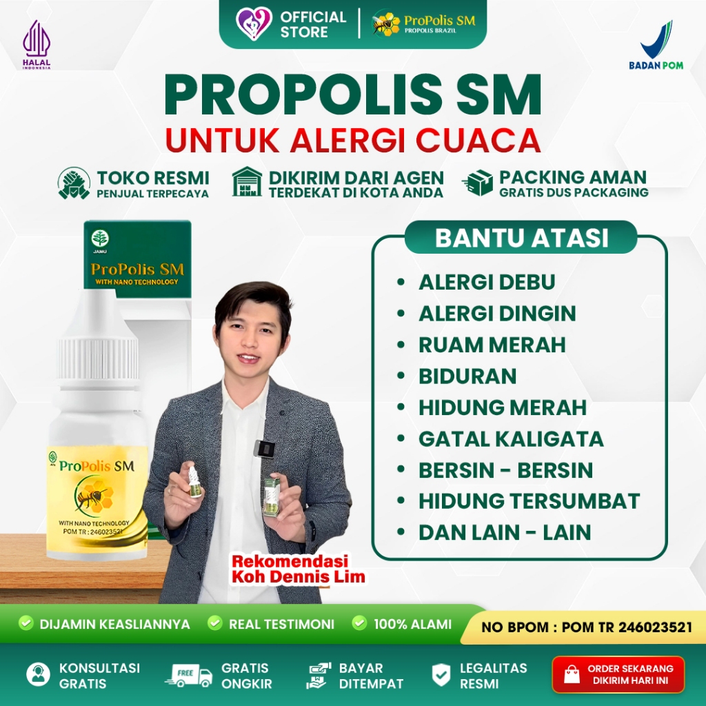 Jual Curhat Bidan - Propolis SM Asli Obat Alergi Cuaca / Debu / Dingin ...