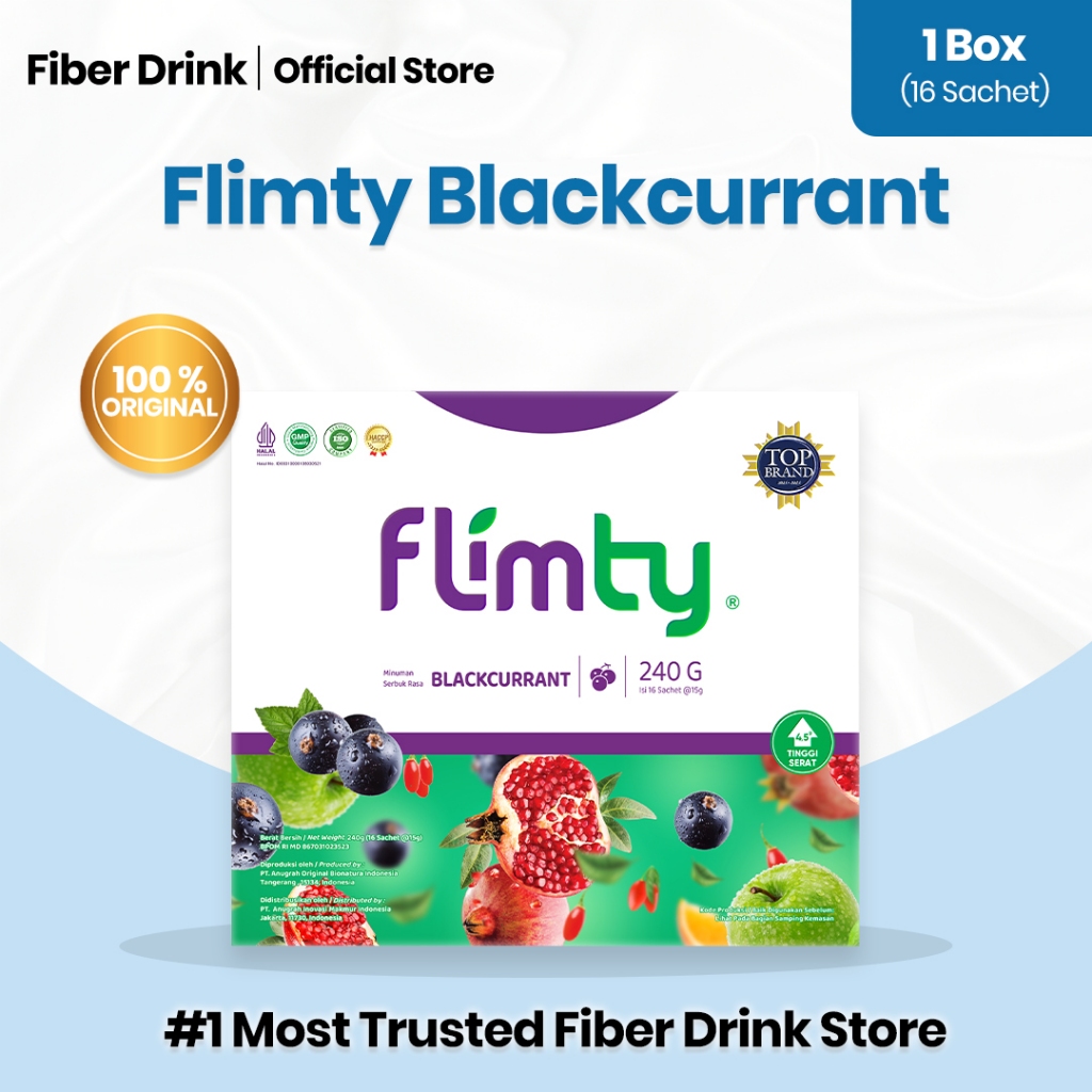 Jual Flimty Fiber Detox Drink 1 Box (16 sachet) | Shopee Indonesia