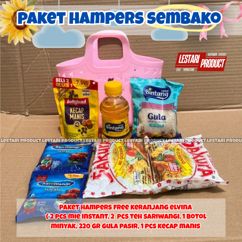 Jual PAKET HAMPERS SEMBAKO FREE KERANJANG/TOPLES/WAKUL UNTUK HAJATAN ...