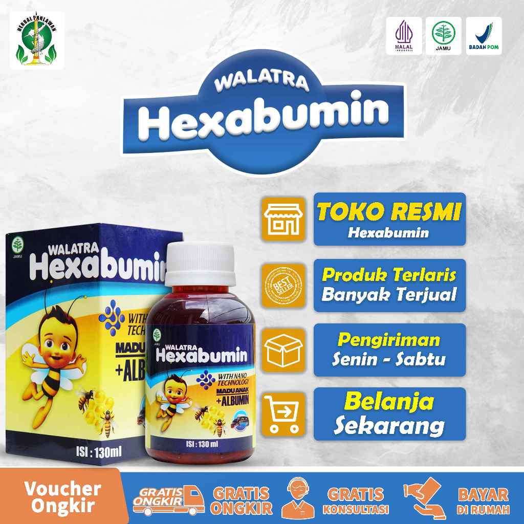 Jual Herbal Pahlawan - Hexabumin Madu Vitamin Otak Anak 1-12 Th ...