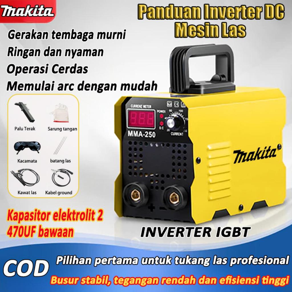 Jual Mesin Las Inverter IGBT 450 watt MAKITA MMA-250 - Alat Las Listrik ...