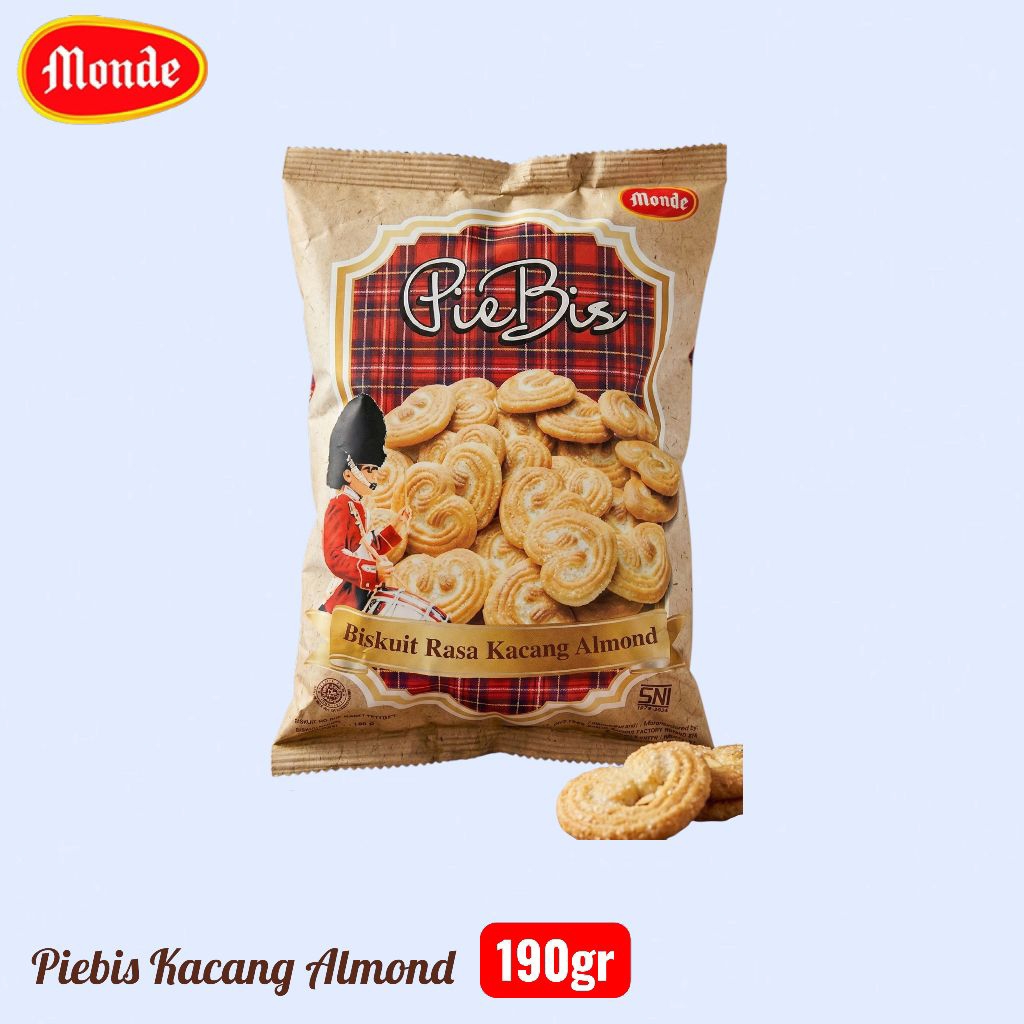 Jual PieBis Monde 190gr rasa kacang almond | Shopee Indonesia