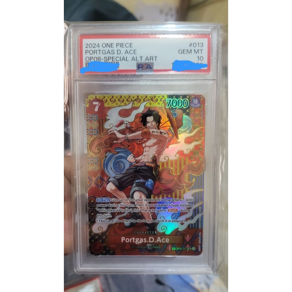 Jual One Piece TCG OP08-013 SP Portgas D. Ace Alt Art PSA 10 English ...