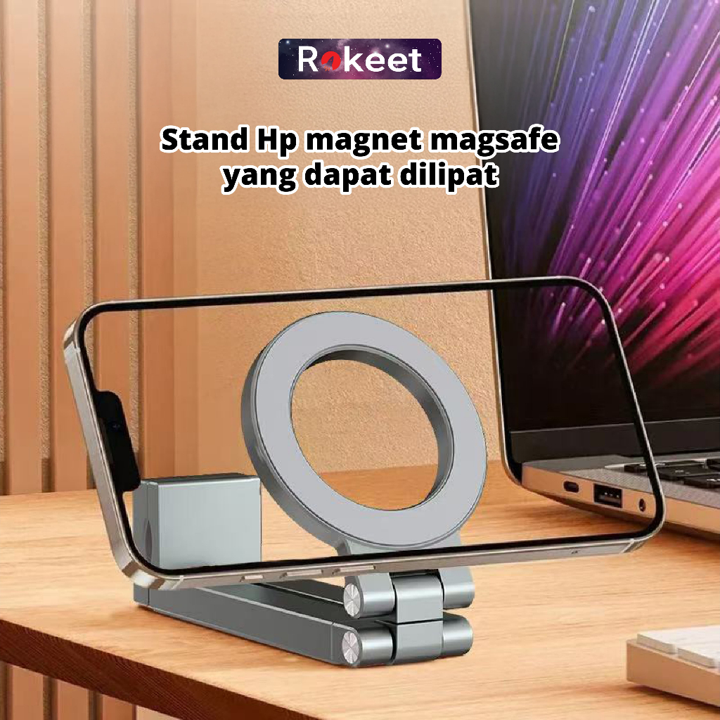 Jual Rokeet Stand Holder HP Magnet Magsafe Universal Bisa Diputar 360 ...