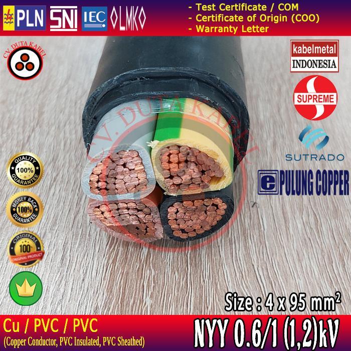 Jual Kabel NYY 4x95 mm2 KABELMETAL (KMI)/ SUPREME/ SUTRADO / PULUNG /4 ...