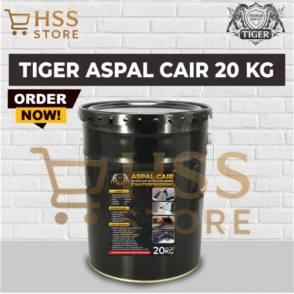 Jual Aspal Cair 20 KG Tiger Premium / Aspal Cair Anti Bocor / Aspal ...