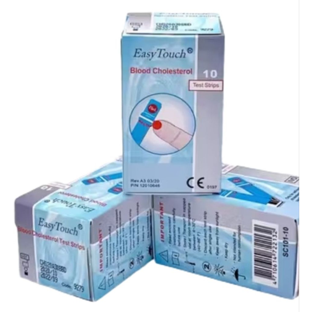 Jual EasyTouch ORIGINAL Strip Stick Kolesterol isi 10 Easy Touch Strip ...