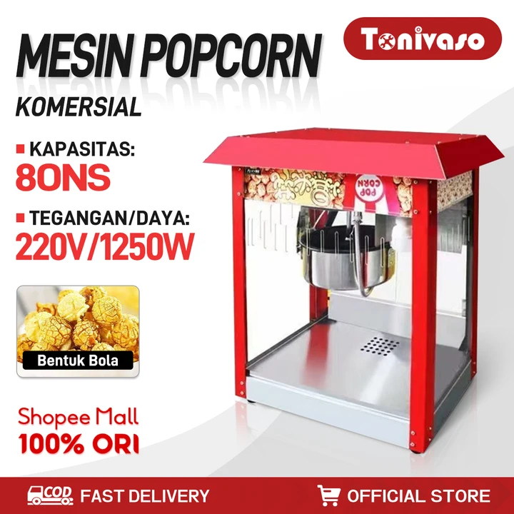 Jual Tonivaso Mesin Popcorn Komersial 1250W - Sepenuhnya Otomatis, Pot ...