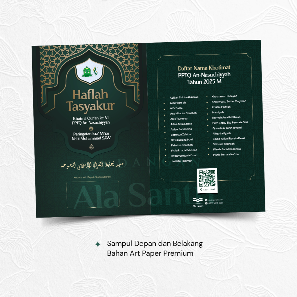 Jual Undangan Harlah Haul Haflah Pesantren - Undangan Islami - Undangan ...