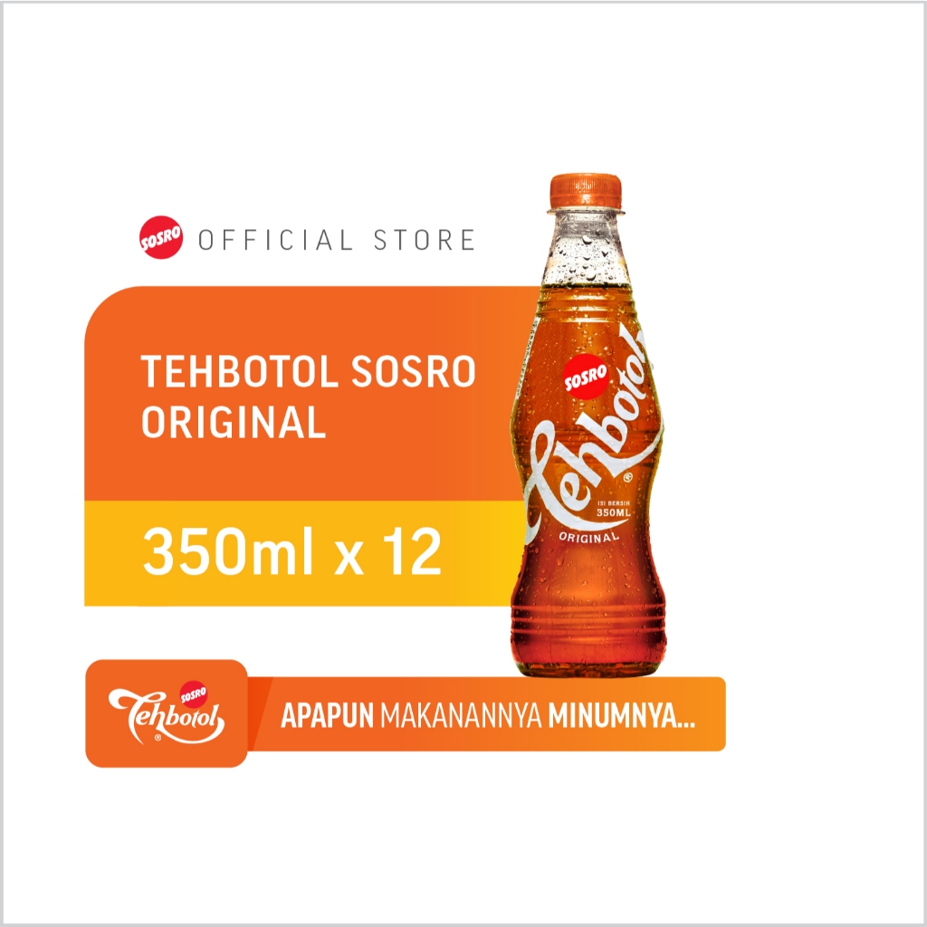Jual Tehbotol Sosro PET Original 350 ml - Carton isi 12 pcs | Shopee ...