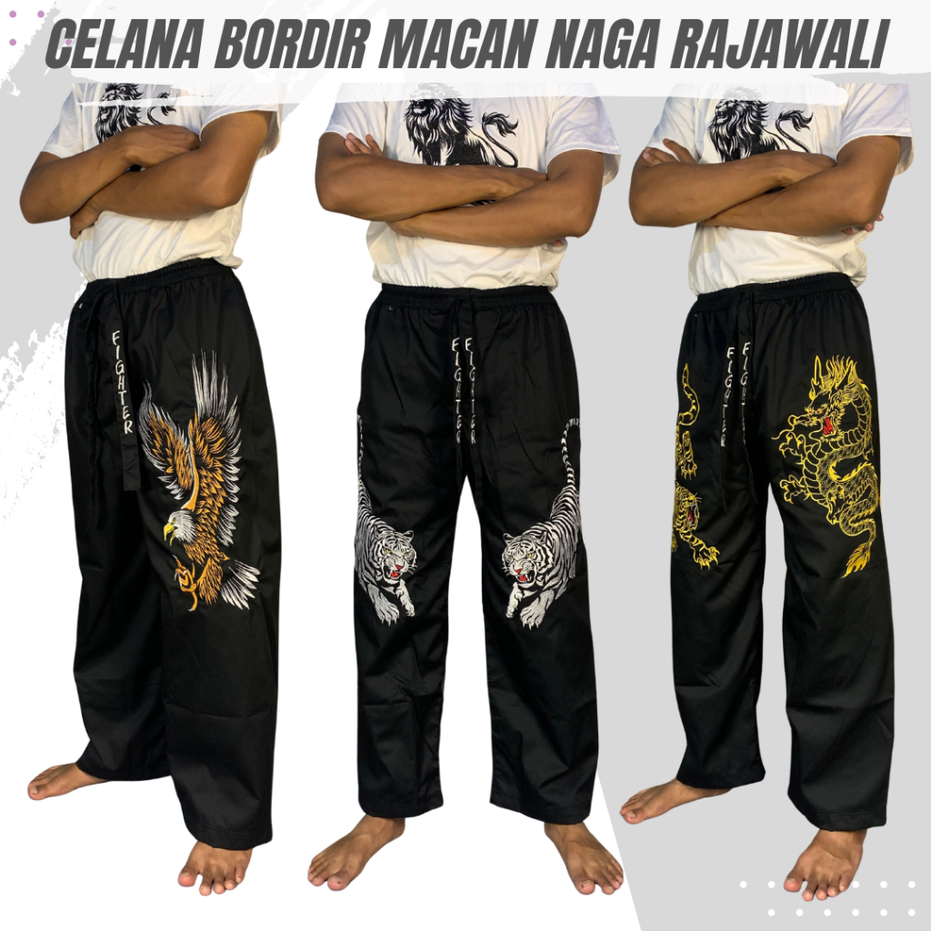 Jual Celana Silat Bordir Komprang Panjang Pangsi Kombor GambarNaga ...