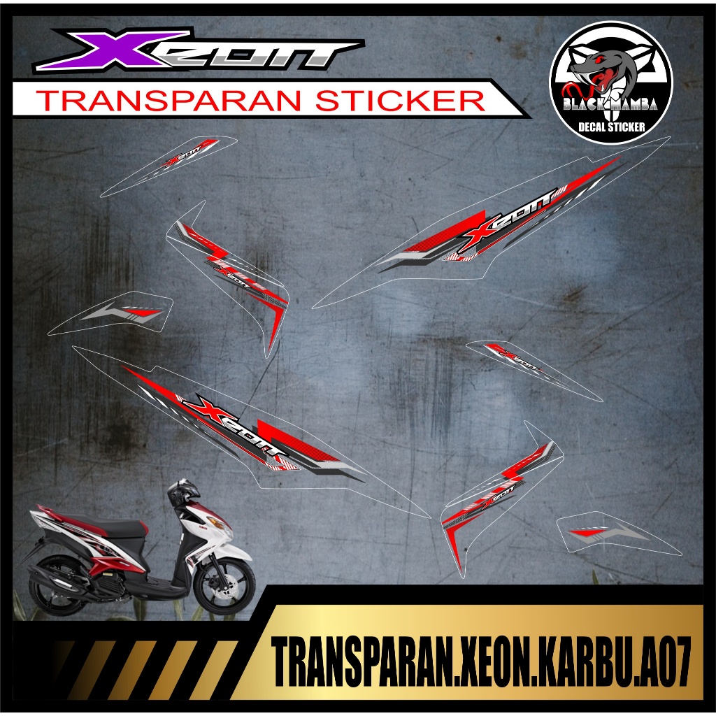 Jual STRIPING XEON KARBU / RC TRANSPARAN VARIASI XEON KARBU / RC CODE ...