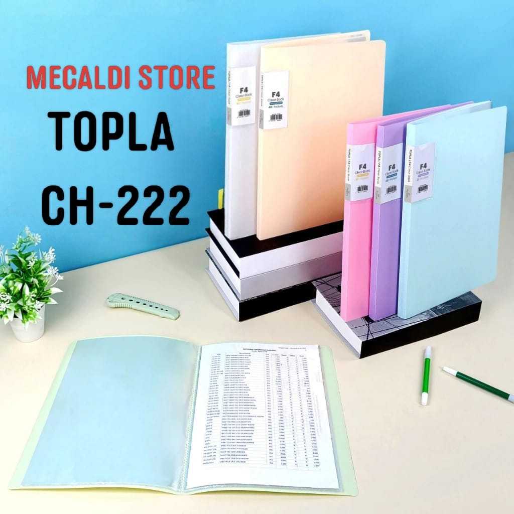 Jual 1 PCS TOPLA CLEAR HOLDER CH-222 ISI 20 , 40, 60 FILE UKURAN A4 ...