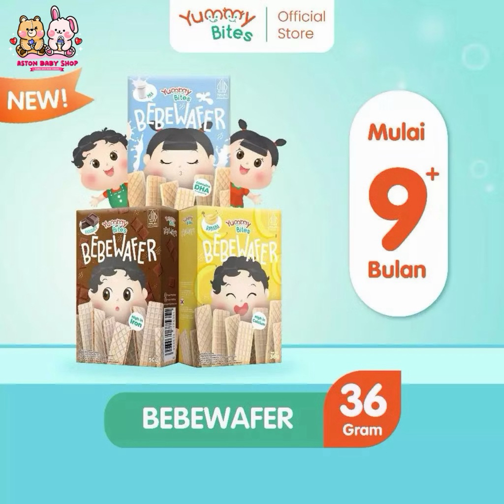 Jual Yummy Bites Bebewafer 36 gr Chocolate / Milk / Banana - Snack Baby ...