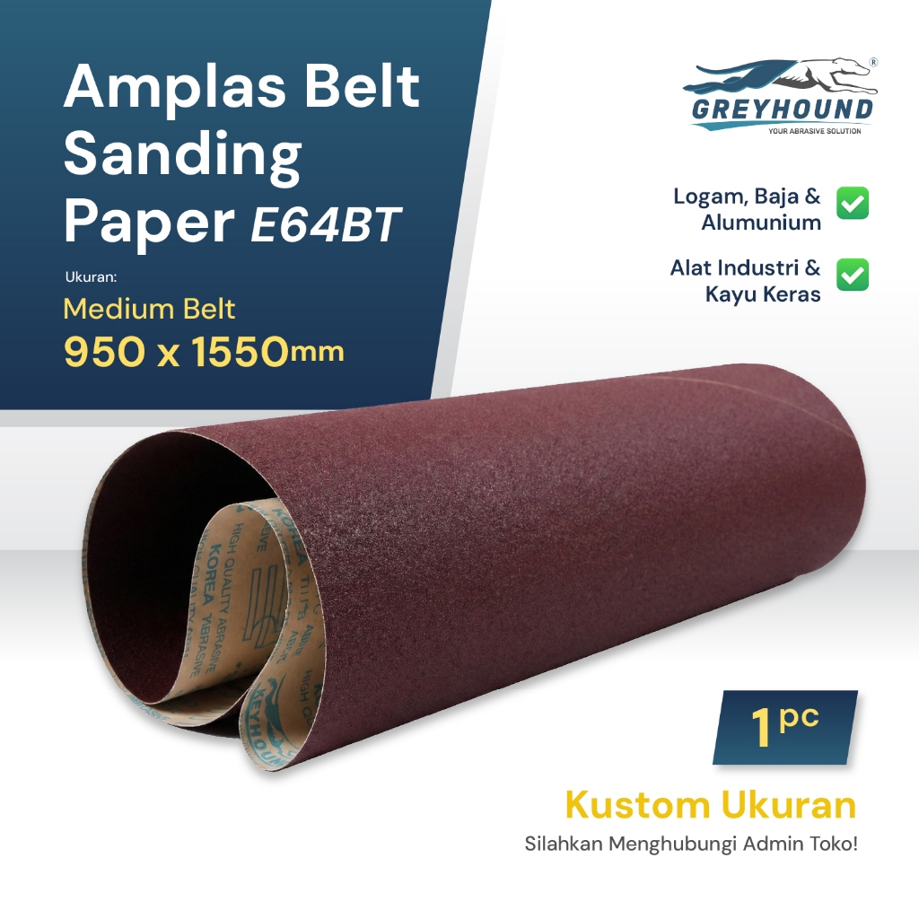 Jual GREYHOUND Amplas belt E64BT 950 MM X 1550 MM | Shopee Indonesia