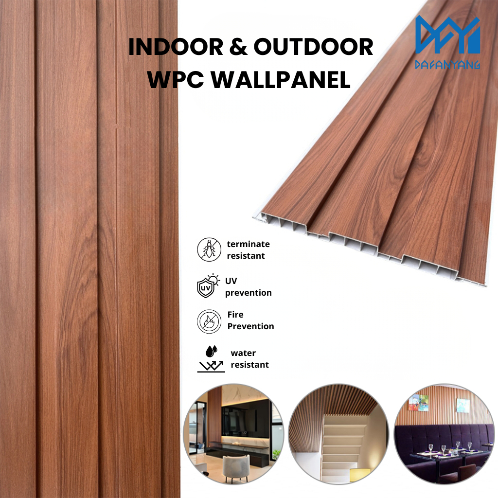 Jual Golden [3Meter*21CM] Wood WPC Wall Panel PVC (8 PCS) 1 BOX GW ...
