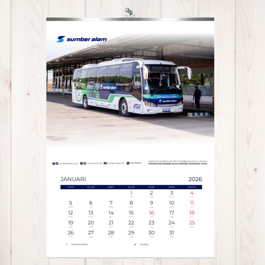Jual Kalender Dinding Jumbo 2026 Bus Sumber Alam | Kalding 2026 isi 12 ...