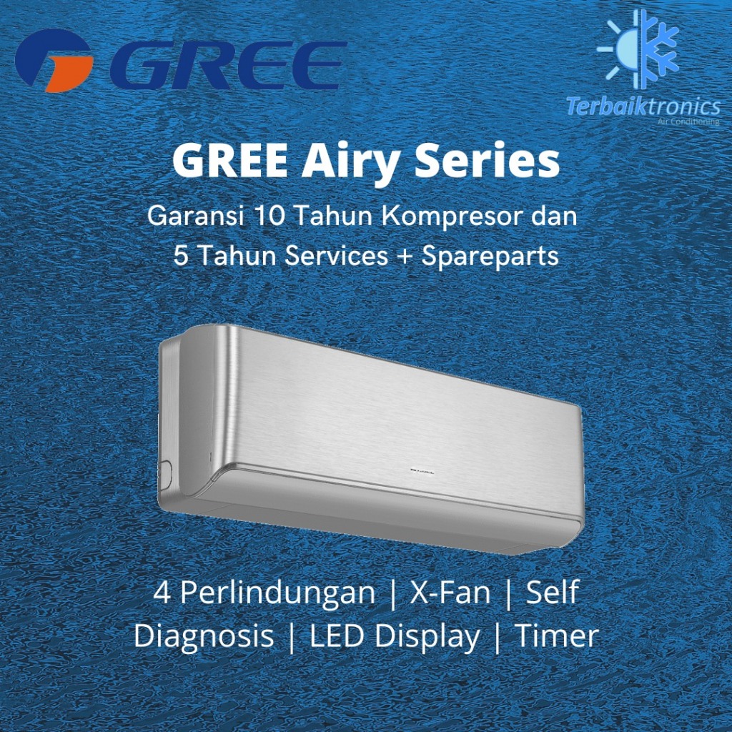 Jual AC Gree Airy 3 PK R32 GWC30AIRY / GWC 30 AIRY + Remote | Shopee ...