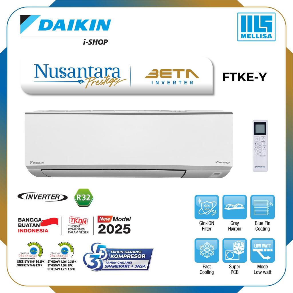 Jual DAIKIN STKE 35 YV AC 1 1/2 PK BETA INVERTER 12.300 BTU R-32 1.190 ...