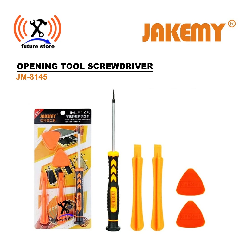 Jual JAKEMY JM-8145 OPENING TOOL SCREWDRIVER OBENG SET PENTALOBE ...