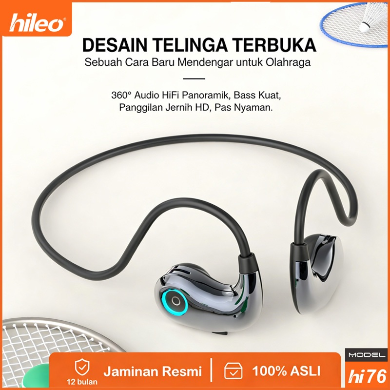 Jual Hileo Hi76 Bluetooth headset Headphone Leher Nirkabel Konduksi ...