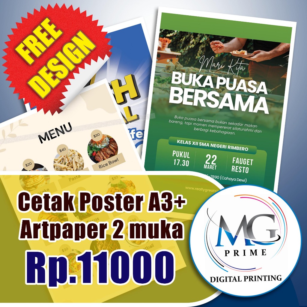 Jual Cetak Poster A3+/artpaper/2 muka | Shopee Indonesia